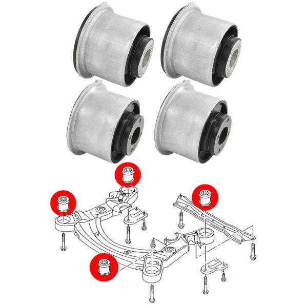 Silentblocs du berceau moteur Audi A6 C6, C6 Quattro - SILENT BLOCKS