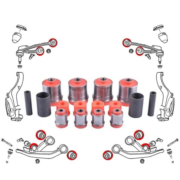 Front suspension bush kit, Cherokee KJ/KK - SILENT BLOCKS