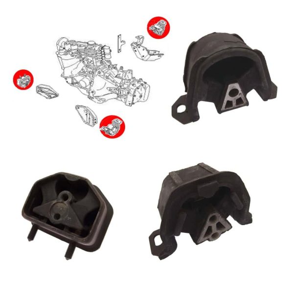 Kit supports moteur, Nexia, Lemans, Kadett E, Lanos - SILENT BLOCKS